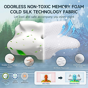 zibroges Upgrade Your Sleep Orthopedic Contoured Pillow – Neck and Headache Relief