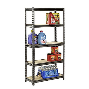 Muscle Rack UR301260PB5P-SV Silver Vein Steel Storage Rack, 5 Adjustable Shelves, 4000 lb. Capacity, 60" Height x 30" Width x 12" Depth