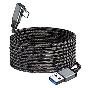 Mshyet 16.4 FT Link Cable Compatible with Oculus/Meta Quest 2 /Pico 4 Accessories and PC/Steam VR, High-Speed Data Transfer Charging Cord, USB 3.0 Type A to C Cable for VR Headset, Gaming PC