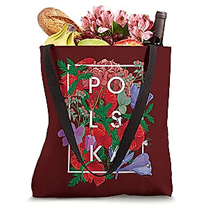 Flowers of Poland Word Art - Polska Polish Pride Tote Bag