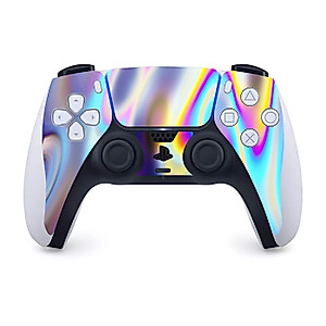 ITS A Skin Skins Compatible with Sony Playstation 5 Console Disc Edition - Protective Decal Overlay Stickers wrap Cover - Opalescent Resin Marble Oil Slick