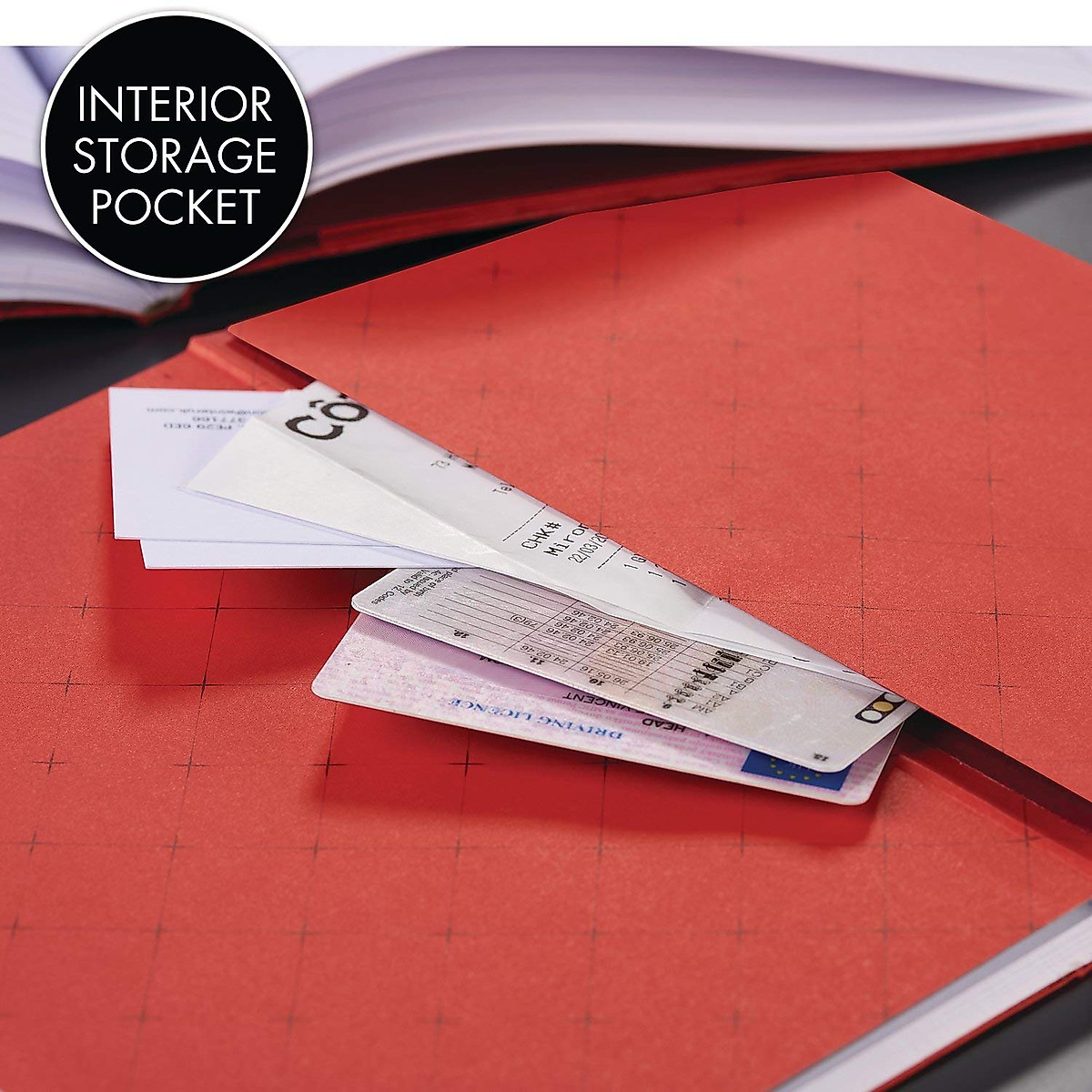 Black n Red Casebound Flexible Cover Notebook, Large, Black, 72 Ruled Sheets, Pack of 1 (400110478)