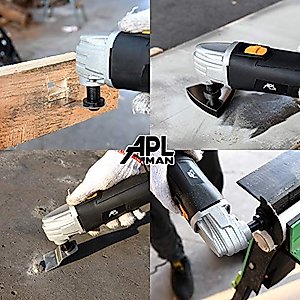 APLMAN Multi Purpose Oscillating Tool, 1.6-Amp Oscillating Multi Tool with 3.2°Oscillation Angle, Single Speed and 8 Pcs Accessories，Carrying Box