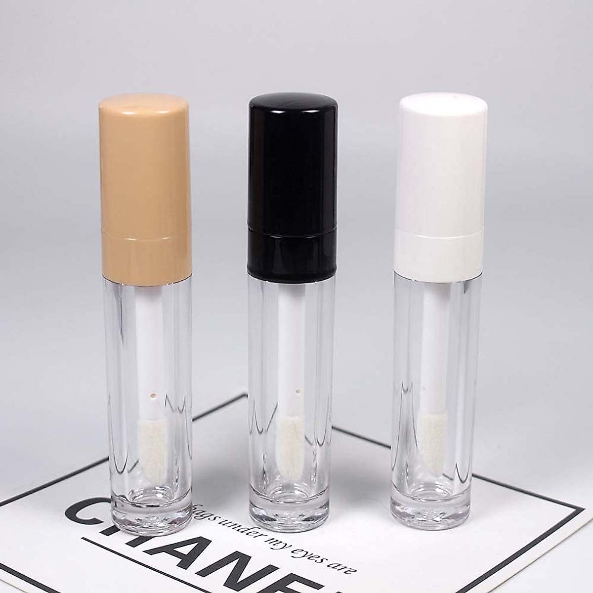 COSIDEA 14pcs empty 8ml big wand lip gloss tube concealer tube packing (Black)