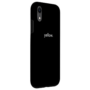 iPhone XR Minimalistic yellow. Minimal Case
