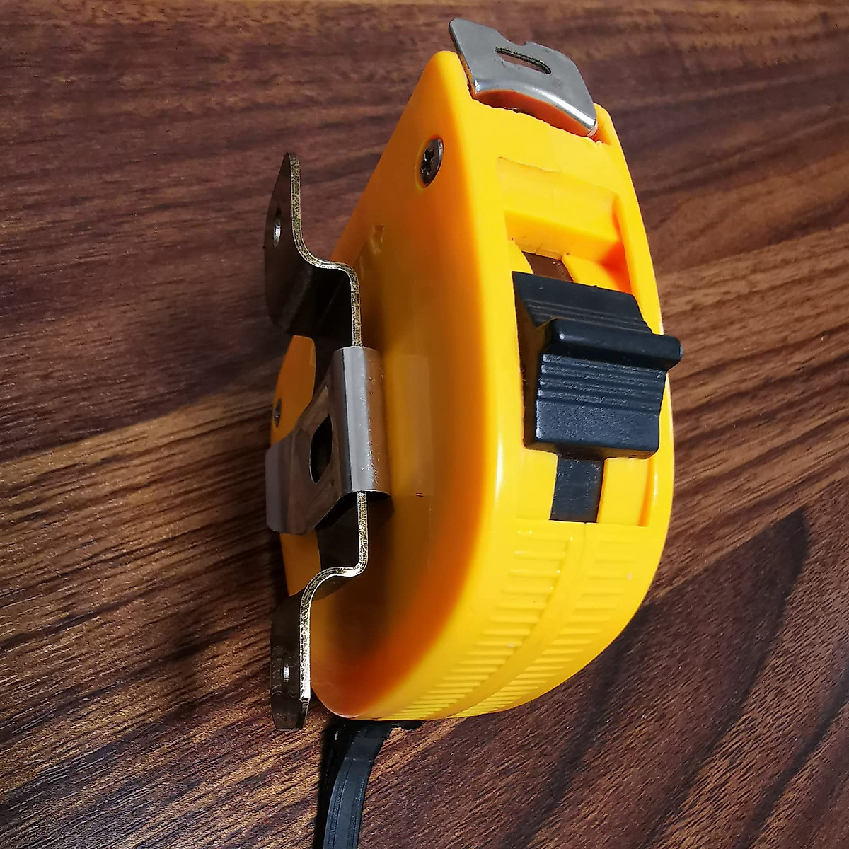 8PCS Small Metal Tape Measure Holder Clip Measuring Tape Belt Holder Occidental Measure Holster with Rivets for Drill Leather Pocket Tool, Bronze