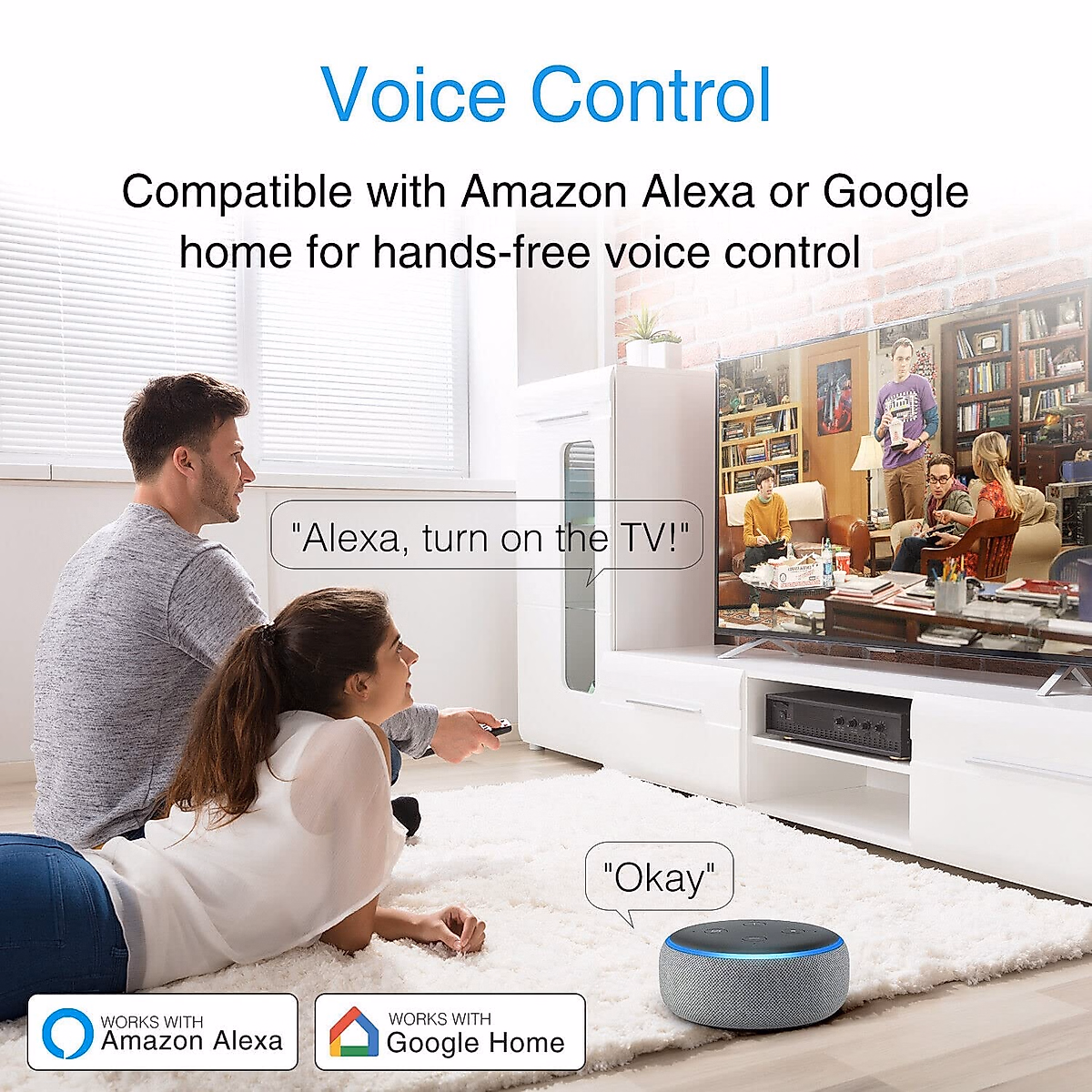 Smart Plug ,WiFi Smart Socket Works with Alexa and Google Home for Voice Control, VAIYI Mini WiFi Outlet Socket Remote Control with Timer Function, No Hub Required, RoHS FCC Listed (2 Pack)