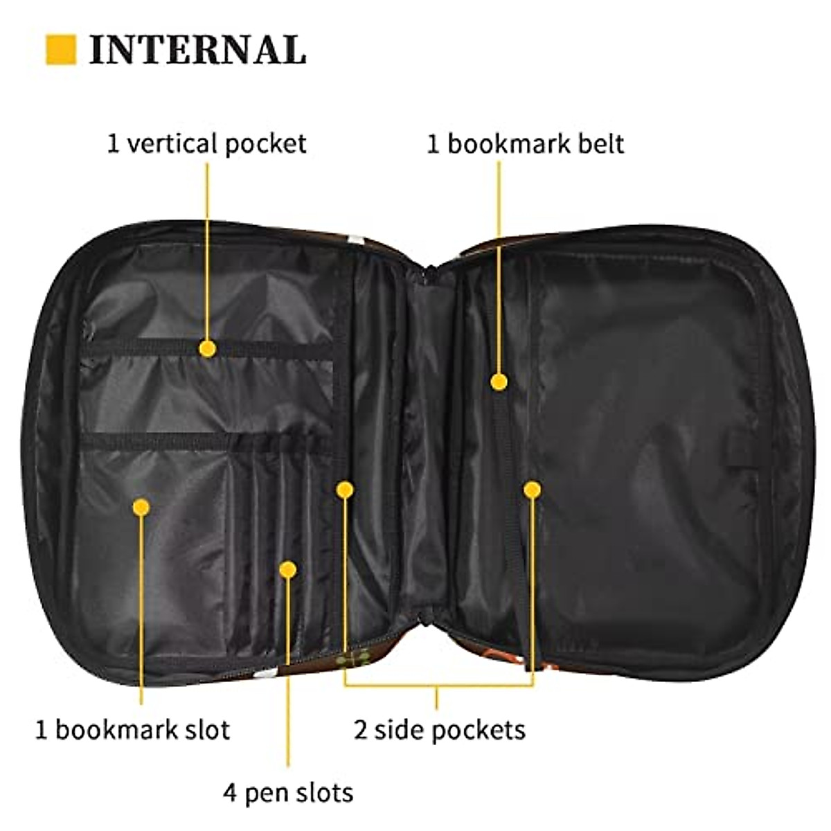 chaqlin Cute Bible Covers Mushroom Pattren Carrying Church Tote Bags with Bookmark Slot Fits Book 11X8X2.36 in Bible Protective