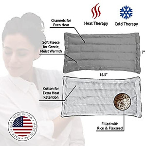 Microwavable Heating Pad Solutions Buddy - Moist and Large Heating Pad for Joints and Muscles Relief - Microwave Hot Pack Heat Pad for Cramps - Calming Chilled or Heated Pad Therapy - 1 Pack