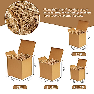 TCAIRG Crinkle Cut Paper Shred Filler (1/2 LB) for Gift Wrapping and Basket Filling - Kraft Shredded Paper for Gift Box, Box Confetti Shredded, Box Stuffing