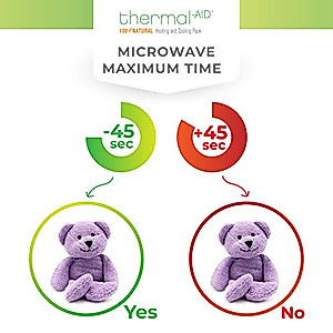 Thermal-Aid Zoo — Tumble The Lavender Bear — Kids Hot and Cold Pain Relief Heating Pad Microwavable Stuffed Animal and Cooling Pad — Easy Wash, Natural Sleep Aid — Pregnancy Must-Haves for Baby
