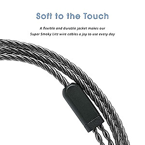 Campfire Audio Super Smoky Litz IEM Cable | MMCX Cable Replacement Headphone Cable | 3.5mm TRS Connector