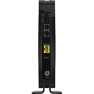 NETGEAR Cable Modem with Voice CM500V - For Xfinity by Comcast Internet & Voice | Supports Cable Plans Up to 300 Mbps | 2 Phone lines | DOCSIS 3.0, Black, 16x4 w/ Voice (CM500V-100NAS)