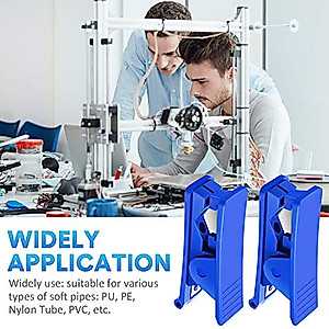 PTFE Plastic Tubing Cutter Hose Tube Cutter Pipe Cutter Accurate Tube Cutting Tool for Nylon PVC PU Tube and Hose Cut up to 3/4 Inch OD Tube (Blue, 3 Pieces)
