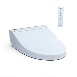 TOTO SW3084#01 WASHLET C5 Electronic Bidet Toilet Seat with PREMIST and EWATER+ Wand Cleaning, Elongated, Cotton White & THU651N, Original Version