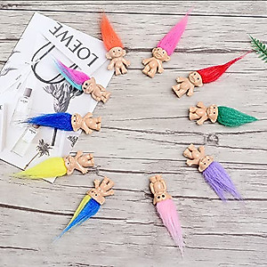 10PCS DIY Vintage Lucky Troll Doll Mini Action Figures Cake Toppers Dollhouse Dolls for Party Favors, Collections, Arts and Crafts …