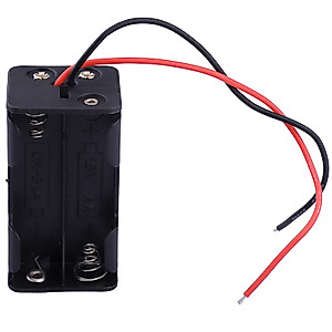 Hobbypark 4 Cell AA Battery Holder Case Box with JR Style Connector, JST Connector, and Wire Leads (3-Pack)