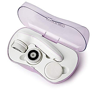 Vanity Planet Facial Cleansing Brush Ultimate Skin Spa with 3 Interchangeable Face Brushes for Cleansing, Exfoliating and Silicone Brush, Cordless, Water Resistant (Not Ur Mom's Purple)