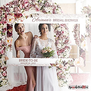 Rose Gold Bridal Shower Photo Booth Frame - Custom Bridal Shower Frame Photo Booth - Personalized Bridal Shower Photo Booth Sign