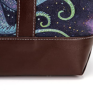 Purses for Women, Tote Bag, Bags for Women, Womens Handbags, Colorful fish starry sky black pattern