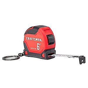 CRAFTSMAN Keychain Tape Measure, 6 FT (CMHT37106G)