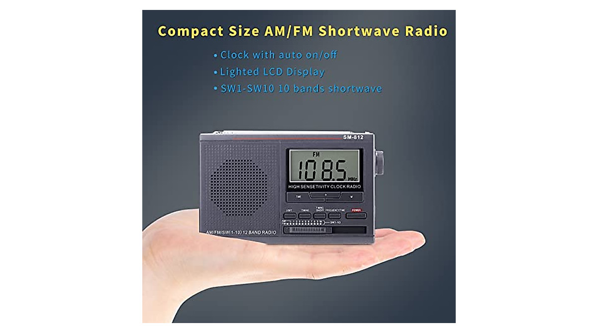 Portable AM FM SW 12 Bands Shortwave Radio, Small Walkman Digital Radio ...