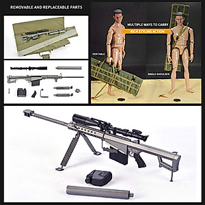 ViiKONDO 1/6 Scale Jungle Sniper Action Figure Toy Army Men 12inch Soldier Figurine Model Full Set Collection Weapon Accessories Military Fan Gift