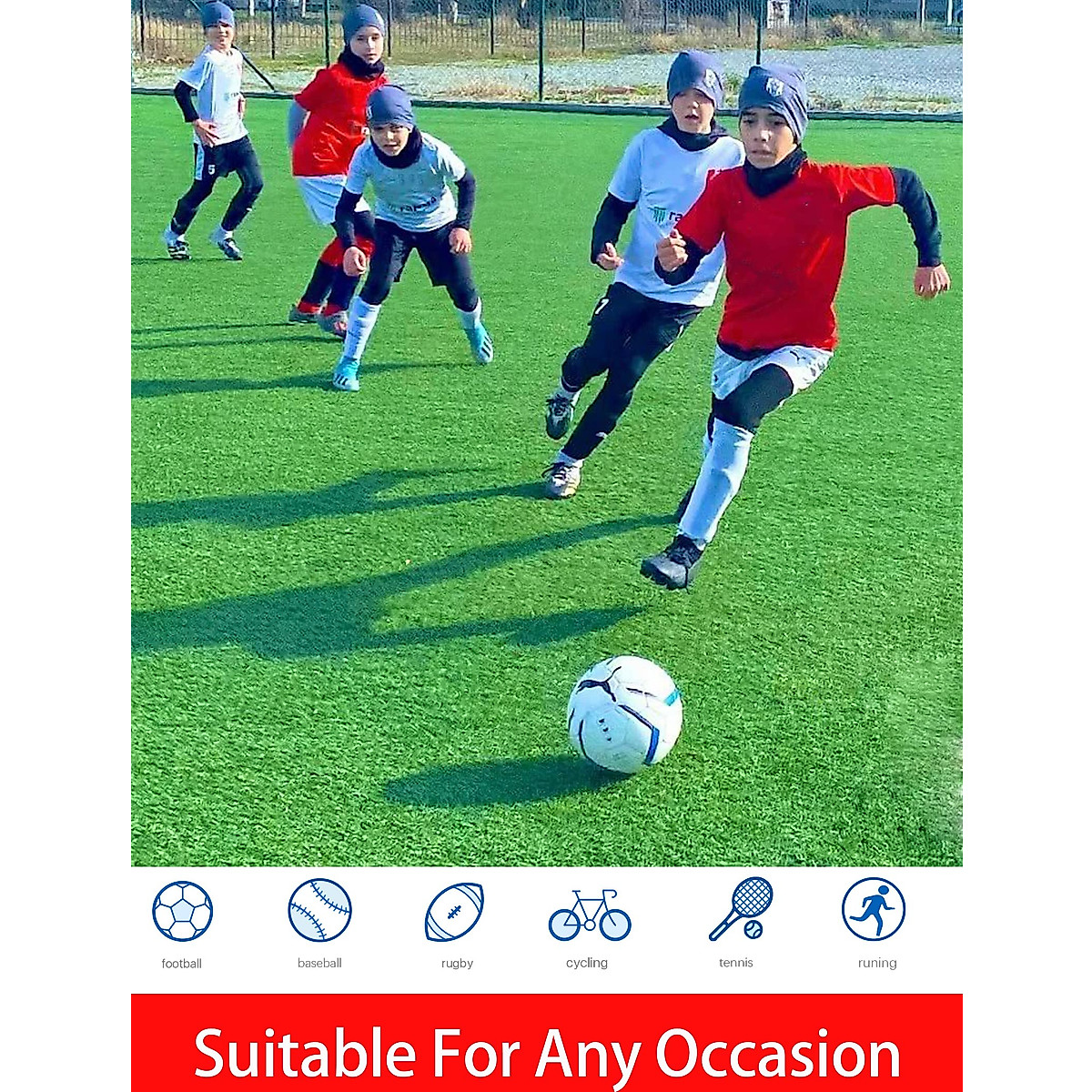 TELALEO 2 Pack Boys' Girls' Compression Shirts Youth Long Sleeve Undershirt Sports Performance Moisture Wicking Baselayer 2 Pack Black White M