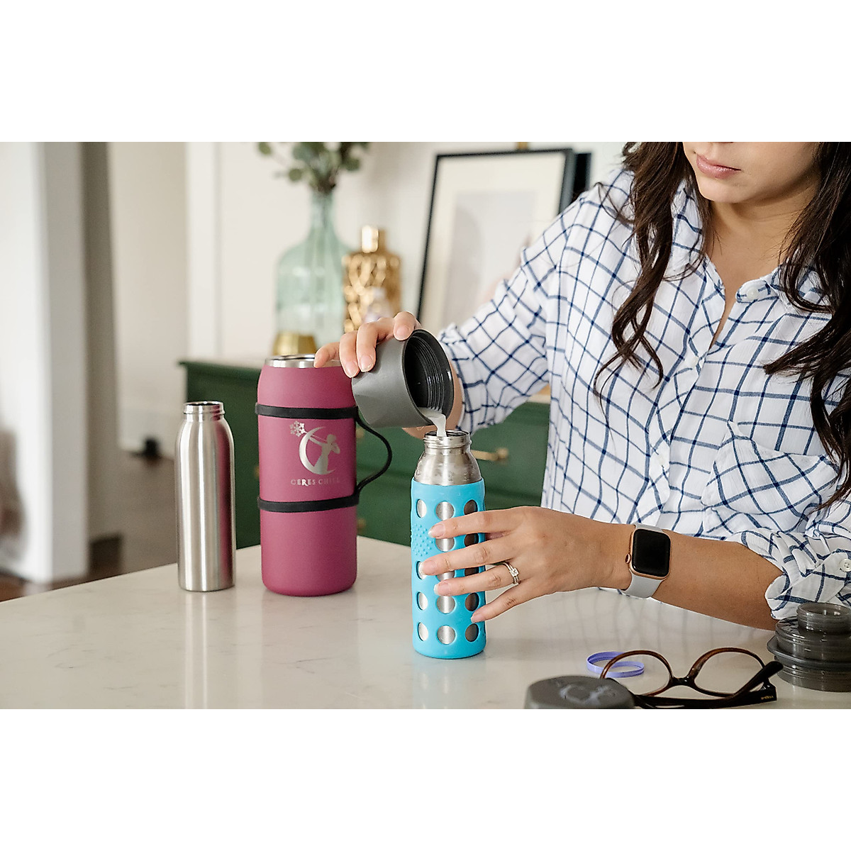 Breastmilk Chiller Reusable Storage Container by CERES CHILL | Keeps Milk Safe for up to 20 Hours | Connects w/Major Pumps (1 Chiller, Zen Green)