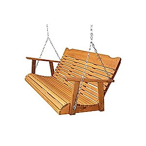 Kilmer Creek Rustic Finished 5' Cedar Porch Swing, Amish Crafted