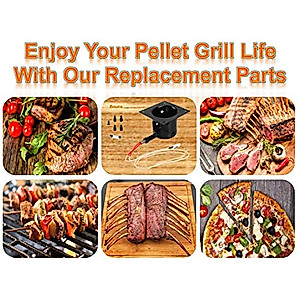 Heavy Duty Steel Porcelain-Enameled Fire Burn Pot and Hot Rod Ignitor Kit Replacement Parts for Traeger & Pit Boss Wood Pellet Grill ,Also Fit For Pellet Pro & Z Grills Wood Pellet Grill Smoker