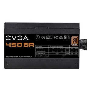 EVGA 100-BR-0450-K1 450 BR, 80+ BRONZE 450W, 3 Year Warranty, Power Supply