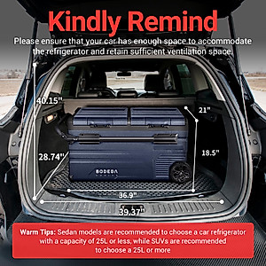 【Upgraded】BODEGACOOLER 12 Volt Car Refrigerator, Portable Freezer, Car Fridge Dual Zone WIFI APP Control, 80 Quart(75L) -4℉-68℉ Cooler, 12/24V DC and 100-240V AC, for Travel, Camping, Outdoor,RV