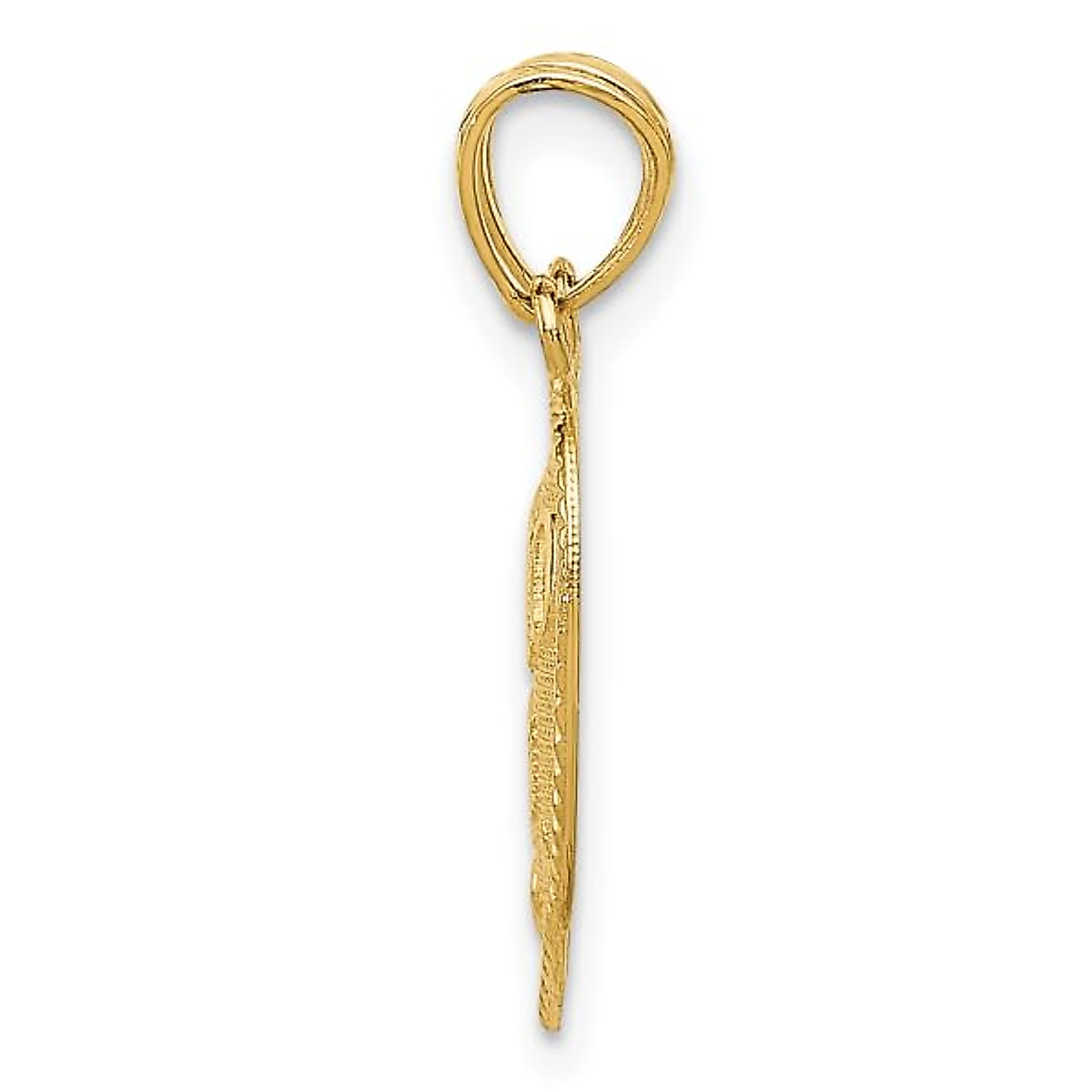 IceCarats 14K Yellow Gold Break Apart Te Amo Heart Necklace Love Pendant Charm