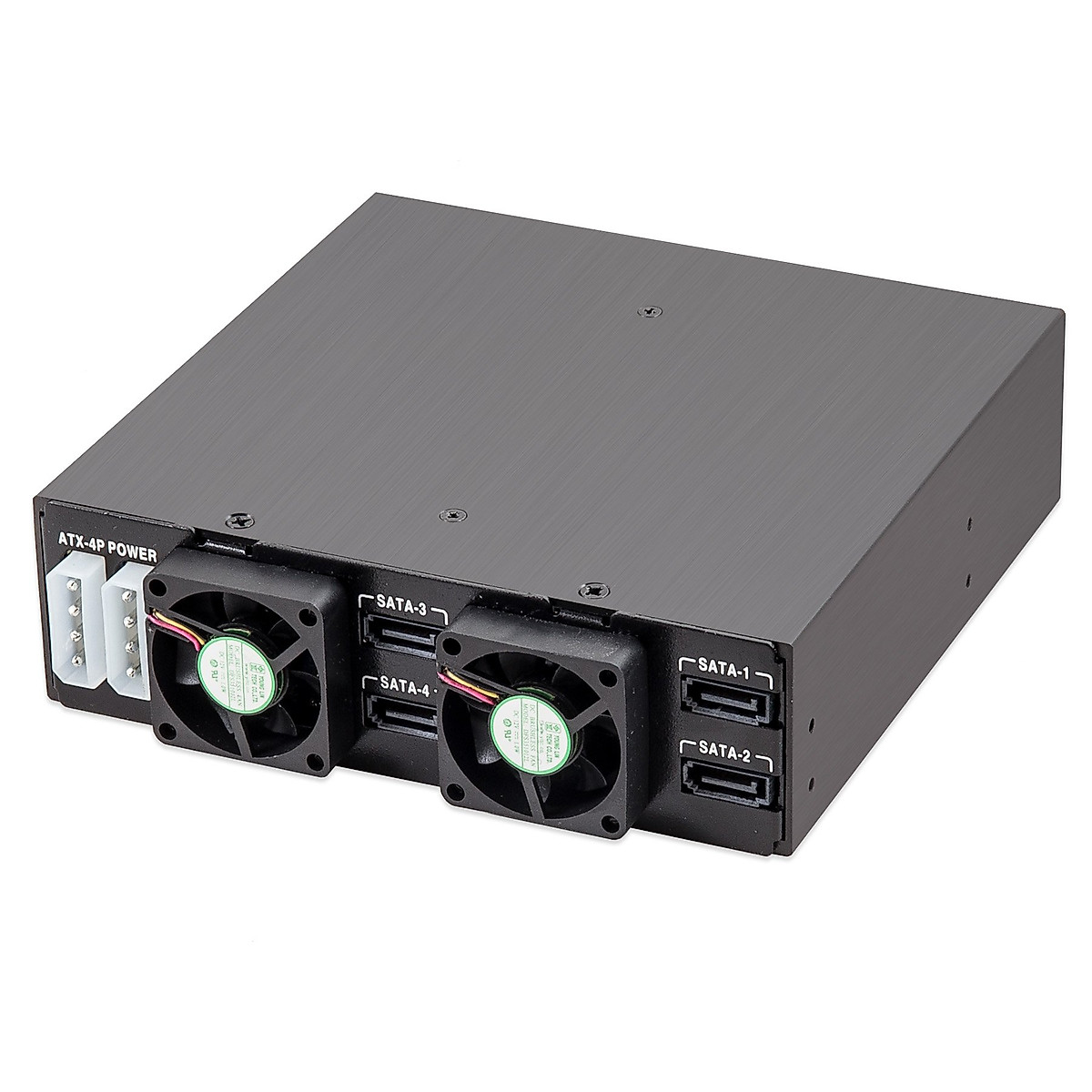 Syba 4 Bay 2.5” SATA Hard Drive Mobile Rack Mount for 5.25" Drive Bays, for HDD SSD SY-MRA25038