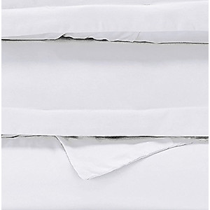 Elegant Comfort 1500 Thread Count Wrinkle Resistant Ultra Soft Luxurious Egyptian Quality 3-Piece Duvet Cover Set, Full/Queen, White