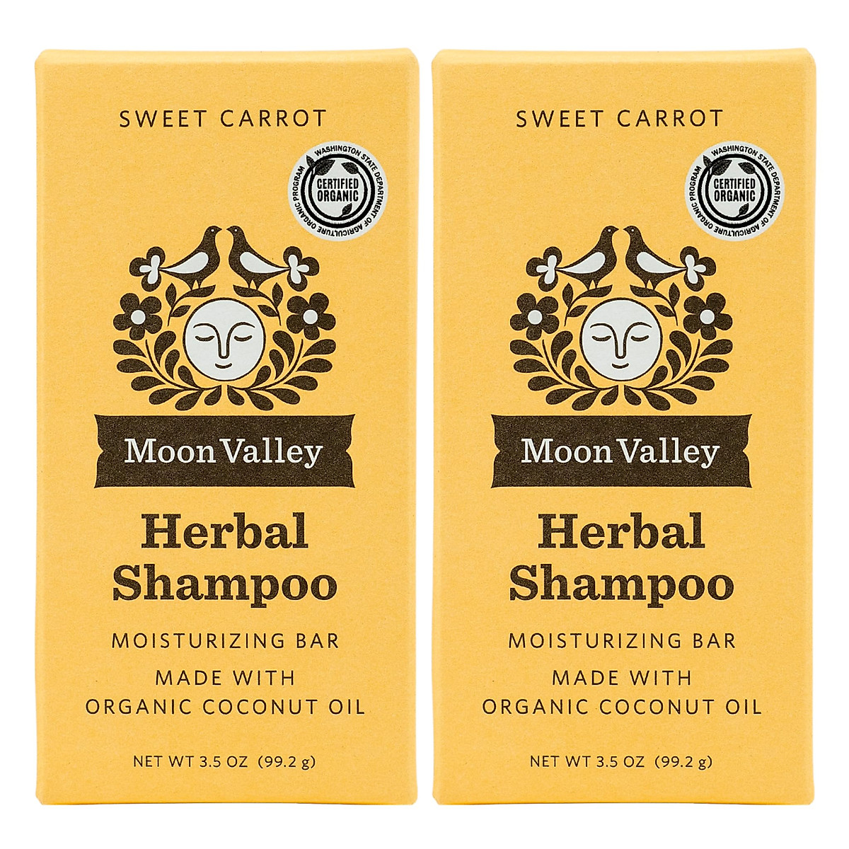Moon Valley Organics HERBAL SHAMPOO BAR - SWEET CARROT (2PACK)
