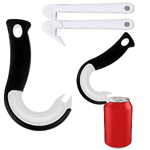 4 Pack Easy Open Ring Pull Can Opener Easy Grip Opener Ring-Pull Helper for Ring Pull Tab Cans Tins Bottles, 2 Sizes
