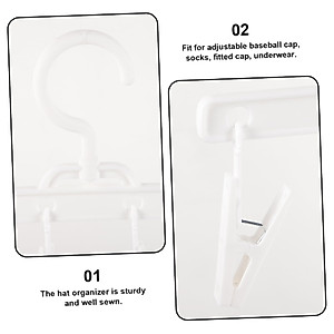 Cabilock Foldable Clip Hangers Clothes Sock Underwear Clips Space Saving Windproof Drying Racks Clothespins for Home Travel (White) Sock Hanger