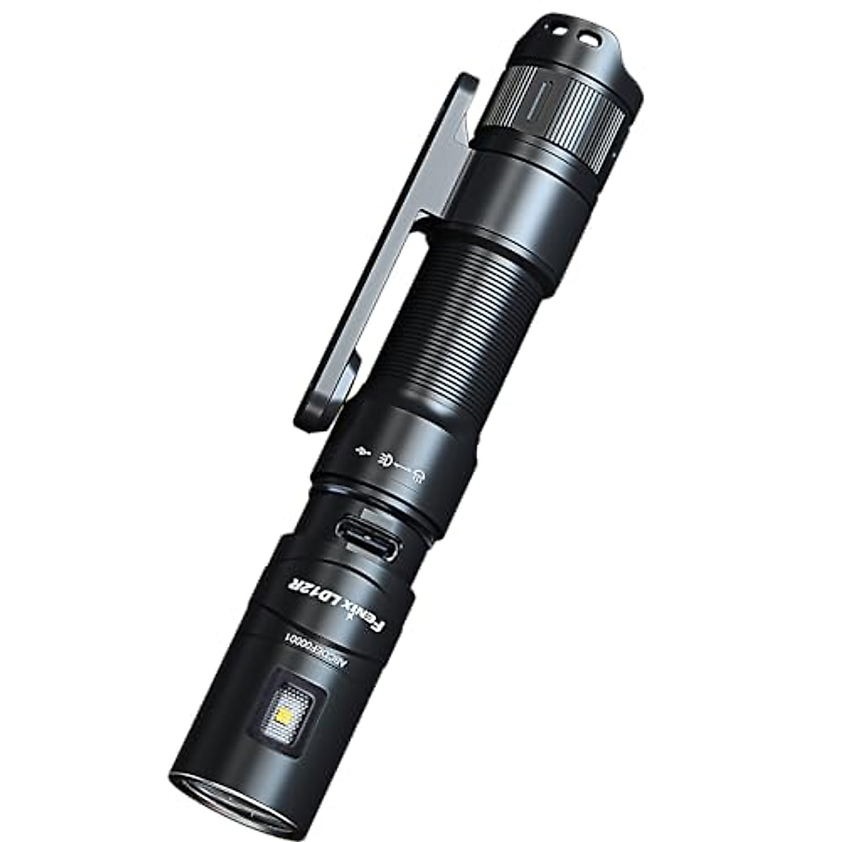 Fenix LD12R EDC Flashlight, 600 Lumen USB-C Rechargeable, AA Compatible, Main and Side Dual LEDs Work Light with Magnetic Clip and Lumentac AA Organizer