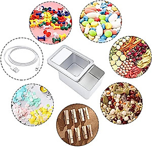 SUPERFINDINGS about 6PCS Tinplate Storage Boxes Empty Storage Tins Case Rectangle Containers with Large Clear Window for Candles, Candies, Gifts