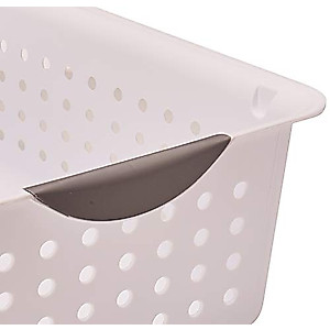 Sterilite 16248006 Medium White Ultra Basket, 2 Pack