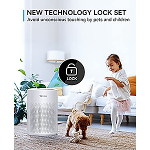 Air Purifier for Bedroom, H13 True HEPA Air Purifier for Home Large Room Up to 1722ft², with Night Light, 4 Timer, Light, Child Lock for Allergies Pets Dust Smoke Pollen Dander Hair Smell and Dog Odor