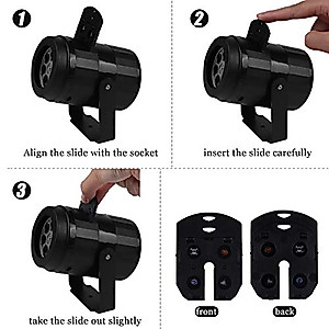 Mother's Day Projector Lights, Valentine's Day LED Projection Lamp, Moving Butterfly Projector Lights, Indoor Valentine's Day Wedding Mother's Day Anniversary Decoration, Switchable-6 Slides