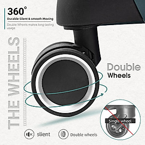 LARVENDER Luggage Sets, Luggage 4 Piece Set, Expandable Luggage Set Clearance Suitcases with Spinner Wheels Hardside Luggage with TSA Lock (Dark Green)