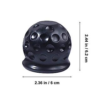 WINOMO 4pcs Trailer Ball Cover, Rubber Trailer Hitch Ball Cover, Towball Protect Cap Replacement Accessories for Daily Use Shop Store