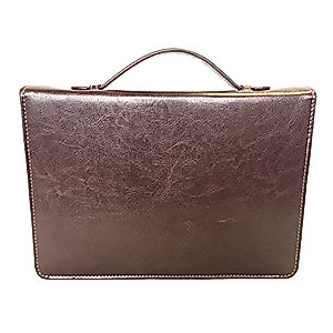 Burgundy/Tan Fashionable and Stylish Bible Cover, Large Two-Tone Bible Case Holy Book Protector