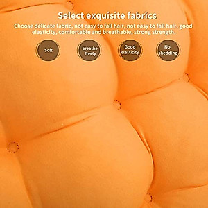 Set of 4 Dining Chair Cushions with Ties Soft Comfort Non Slip Square Seat Pads for Kitchen Dining Office Living Room Patio (Coffee)