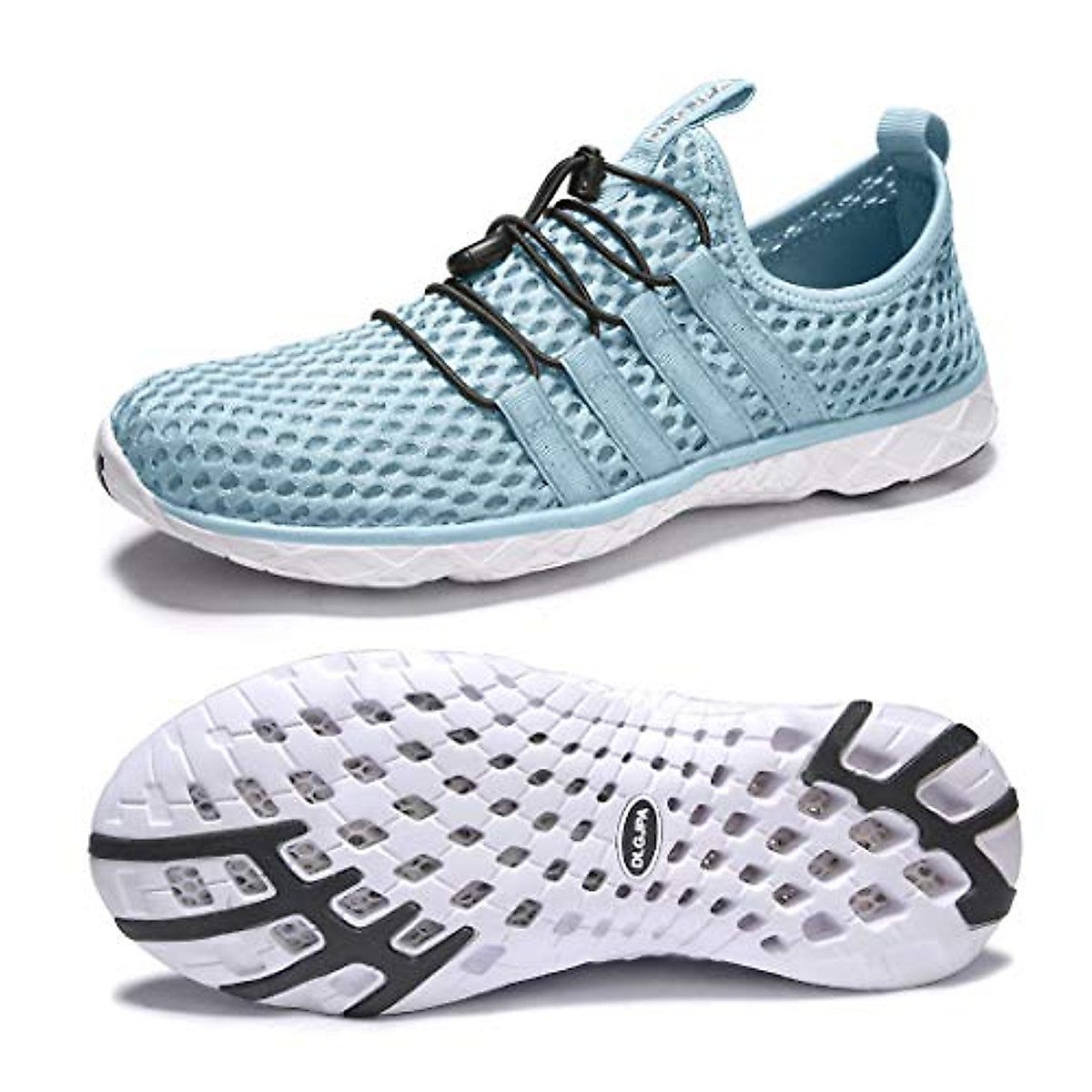 DLGJPA Women's Lightweight Quick Drying Water Shoes for Beach or Water Sports Slip On Walking Shoes Moonlight 8