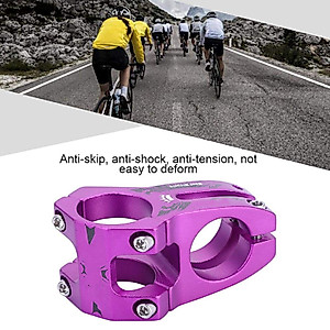 Yosoo Health Gear Mountain Bike Stem, Bar Stem, 31.8 mm Stem Road Bike, Handlebar Stem Riser for MTB, Mountain Bike, Road Bike, BMX (Purple)